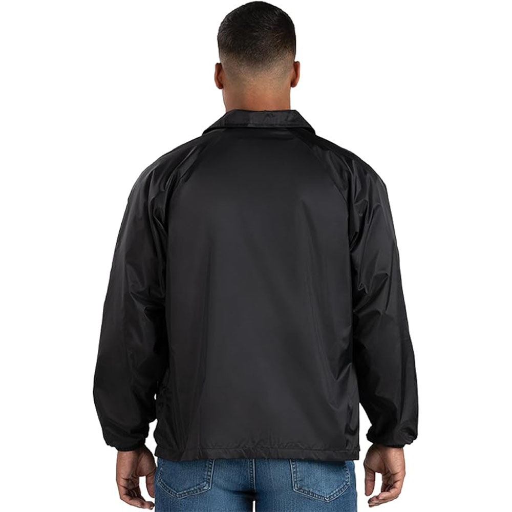 Black Lightweight Coach Windbreaker Jacket - Timber Sprint Sports